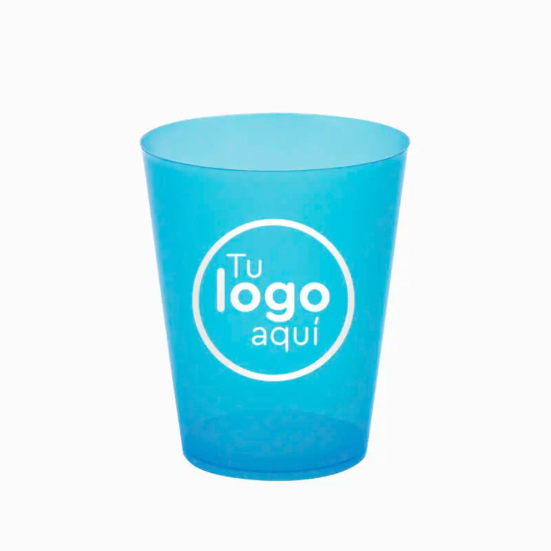 Vaso Cubata Ancho Plástico Reutilizable PP Azul 480 cc PERSONALIZADO ...