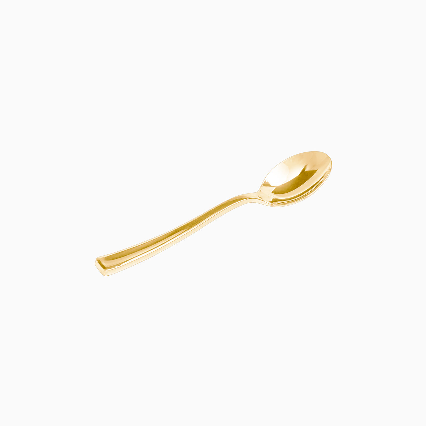 Cucharita Plástico Reutilizable 13 cm Metalizado Oro - Elegancia y ...